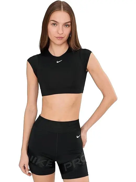 Nike Solid Cropped Top - Black