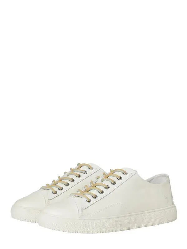THE FRYE COMPANY Astor Cap Toe Low Lace Sneakers - White