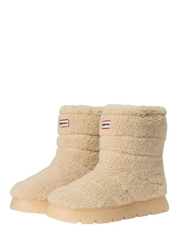 Hunter Maran Faux Fur Boots - Beige