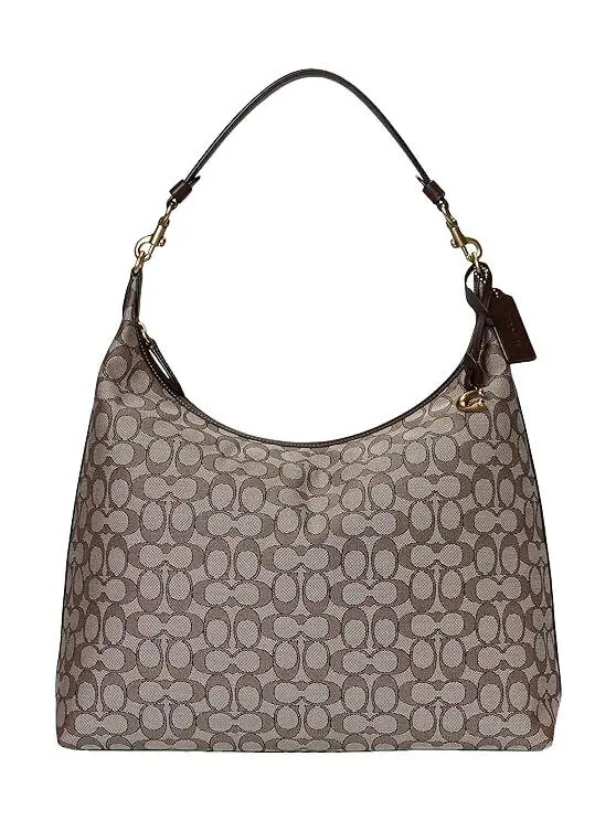 COACH Signature Jacquard Shoulder Bag - Brown