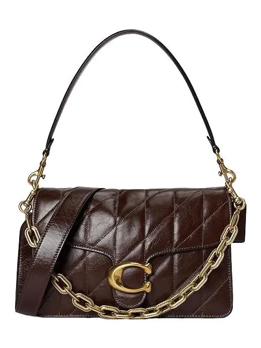 COACH Quilted Chain Tabby Shoulder Bag - Tan