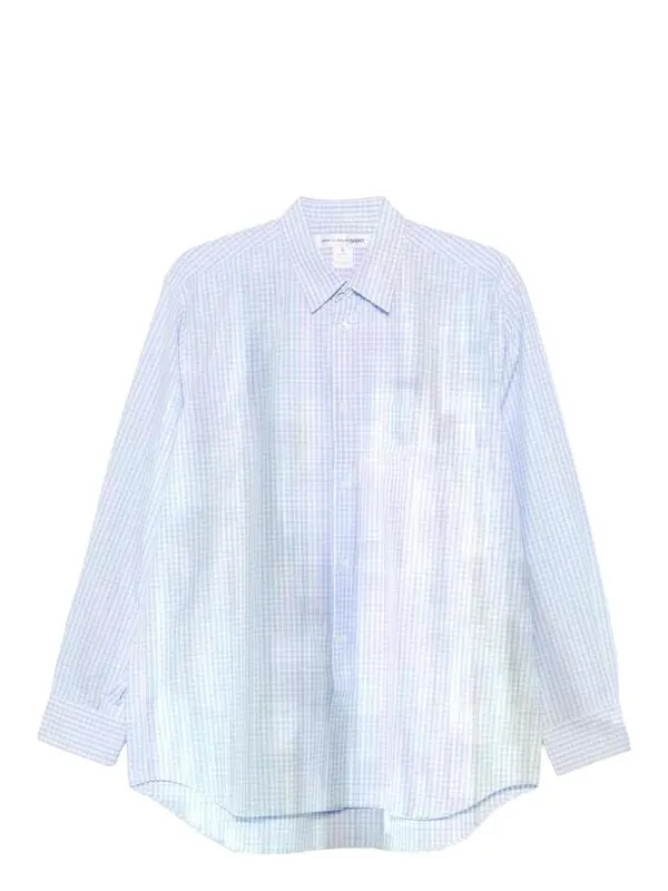 Comme Des Garçons Checked Long-sleeve Shirt - Blue