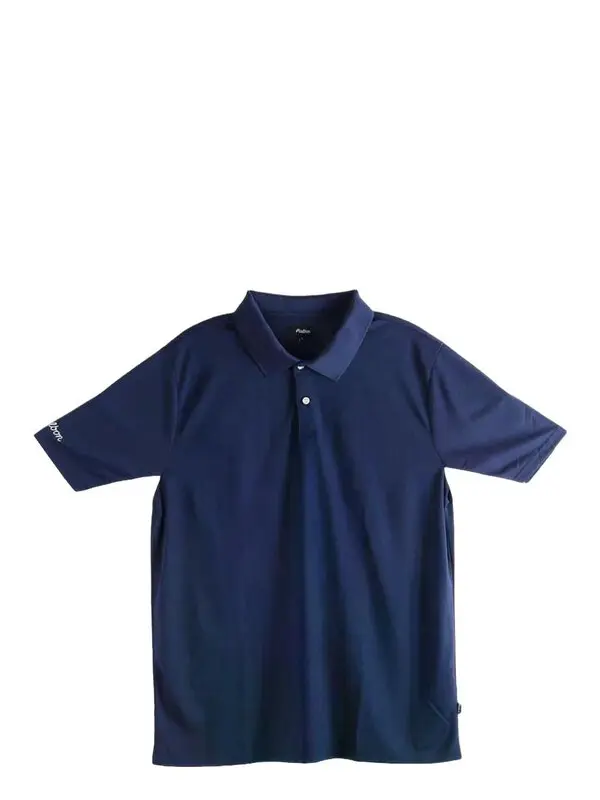 MALBON Evergreen Paneled Performance Pique Polo Shirt - Blue