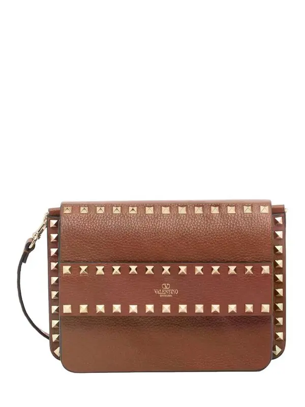 Valentino Garavani Rockstud Small Shoulder Bag - Brown