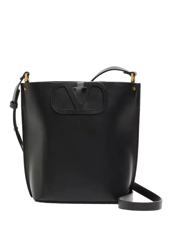 Valentino Garavani Calfskin Bucket Bag - Black