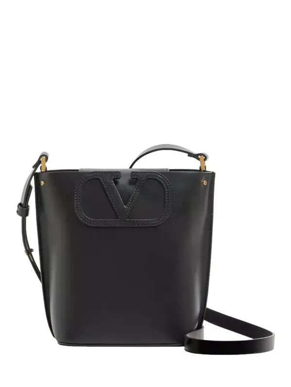 Valentino Garavani Small Calfskin Bucket Bag - Black