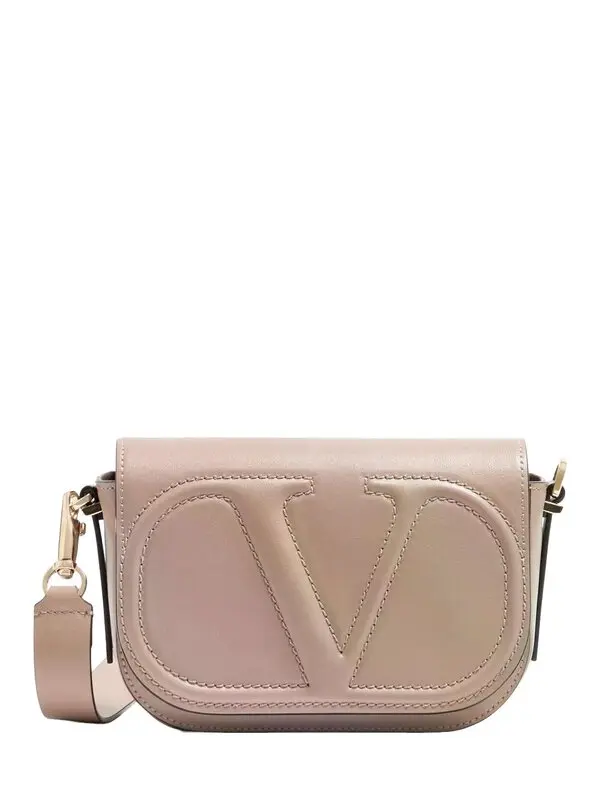 Valentino Garavani Vlogo Walk Small Calfskin Crossbody Bag - Neutrals