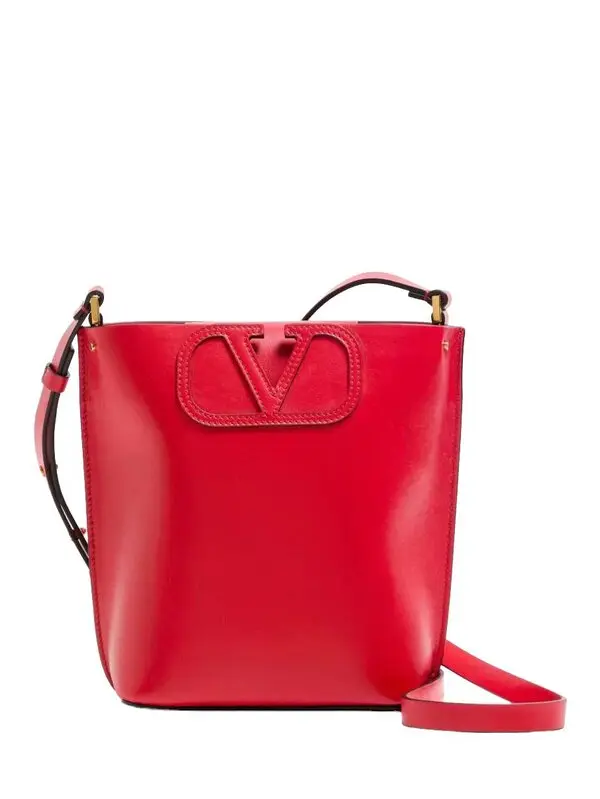 Valentino Garavani Calfskin Bucket Bag - Red