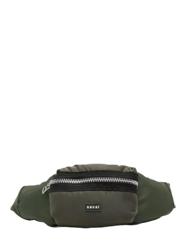 Sacai Panelled Belt Bag - Green