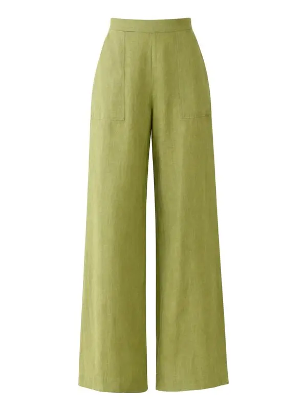 W.TWO The Trulli Linen Trousers - Green
