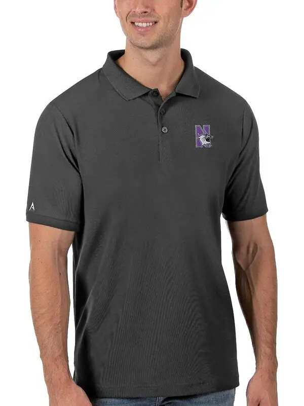 ANTIGUA Northwestern Wildcats Legacy Pique Polo - Anthracite