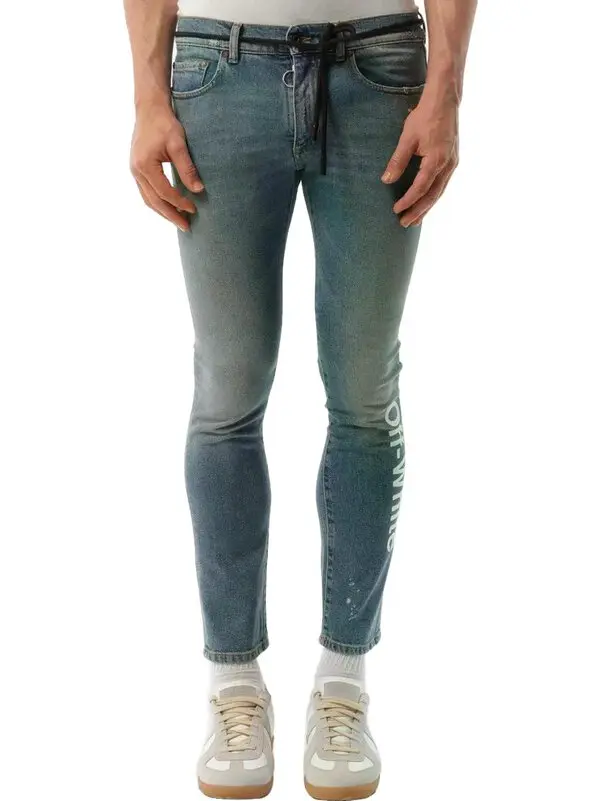 Off-White Skinny Fitted Jeans - Blue