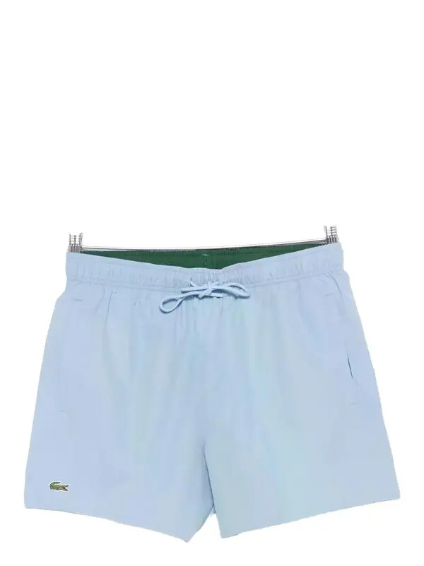 Lacoste Logo Patch Swim Shorts - Blue