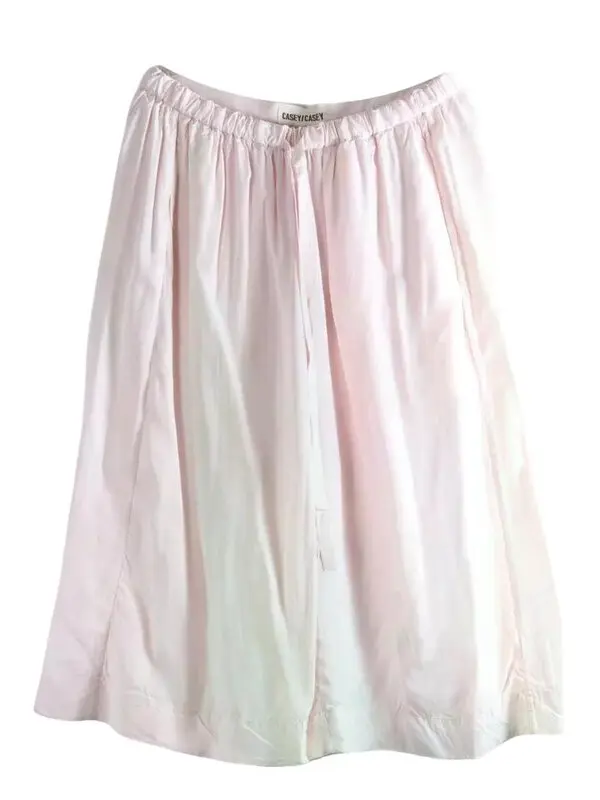 CASEY CASEY Drawstring Wide Leg Cropped Trousers - Pink