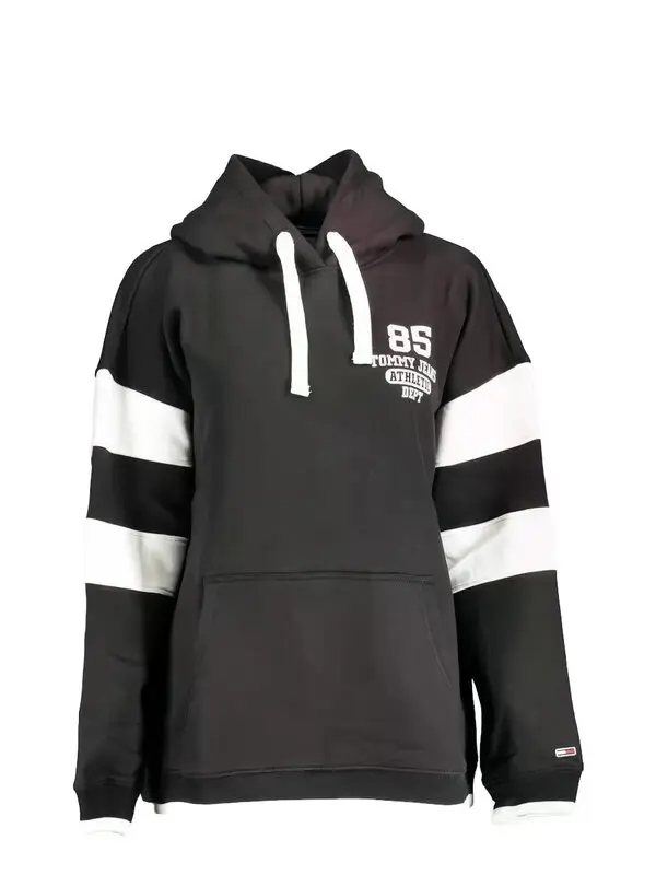 Tommy Hilfiger Striped Cotton Hoodie - Black