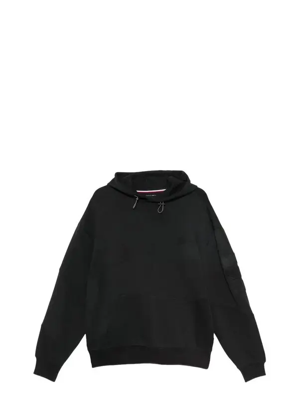 Tommy Hilfiger Panelled Logo Hoodie - Black