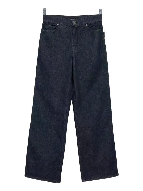 AGNES B. Logo-patch Jeans - Blue
