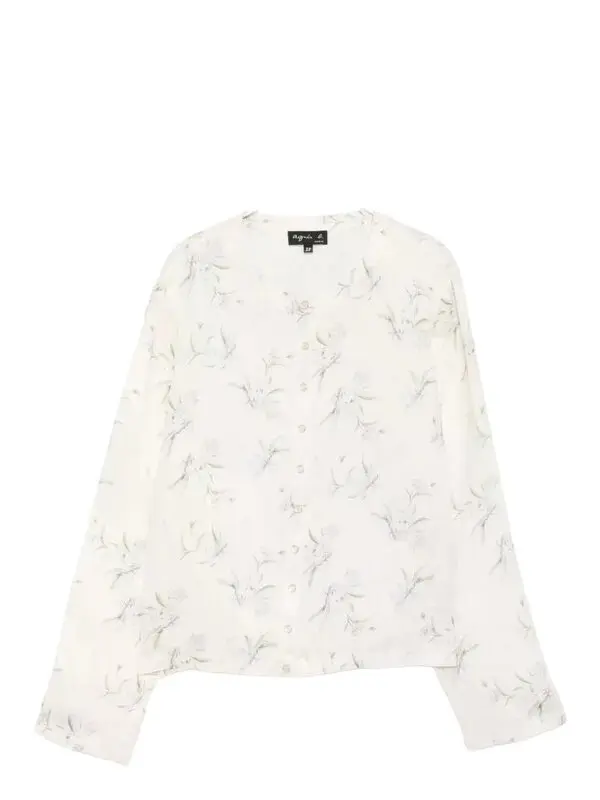 AGNES B. Ginette Blouse - Neutrals