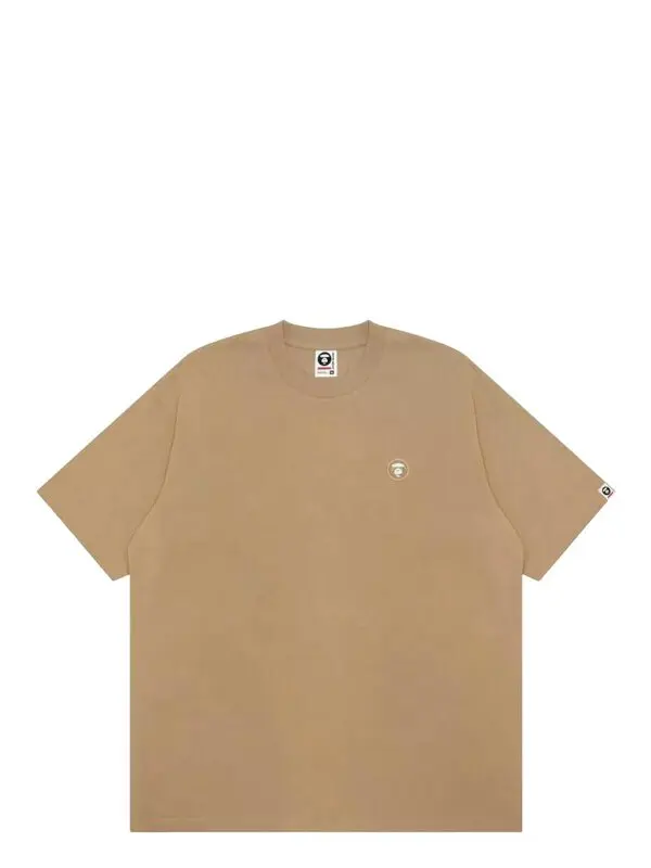 AAPE BY *A BATHING APE Moonface Logo Patch T-shirt - Neutrals