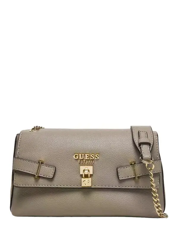Guess Padlock-embellished Satchel Bag - Neutrals