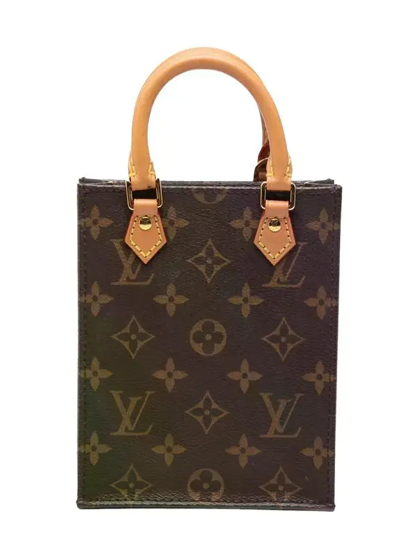LOUIS VUITTON 2020 Monogram Petit Sac Plat Satchel - Brown