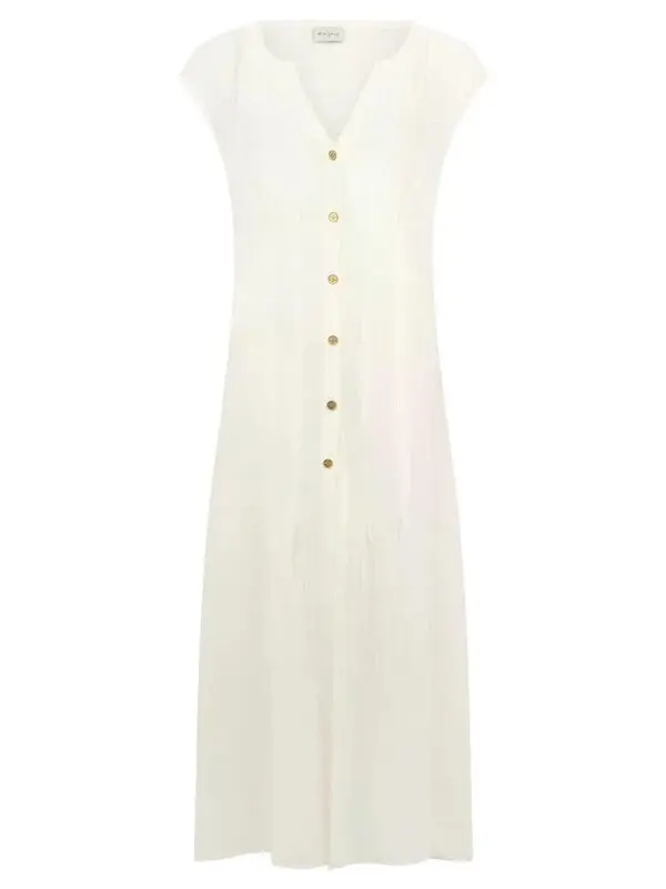 Le Kasha Button-front Dress - White