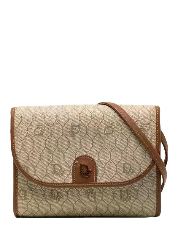 Dior Honeycomb Monogram Crossbody Bag - Neutrals