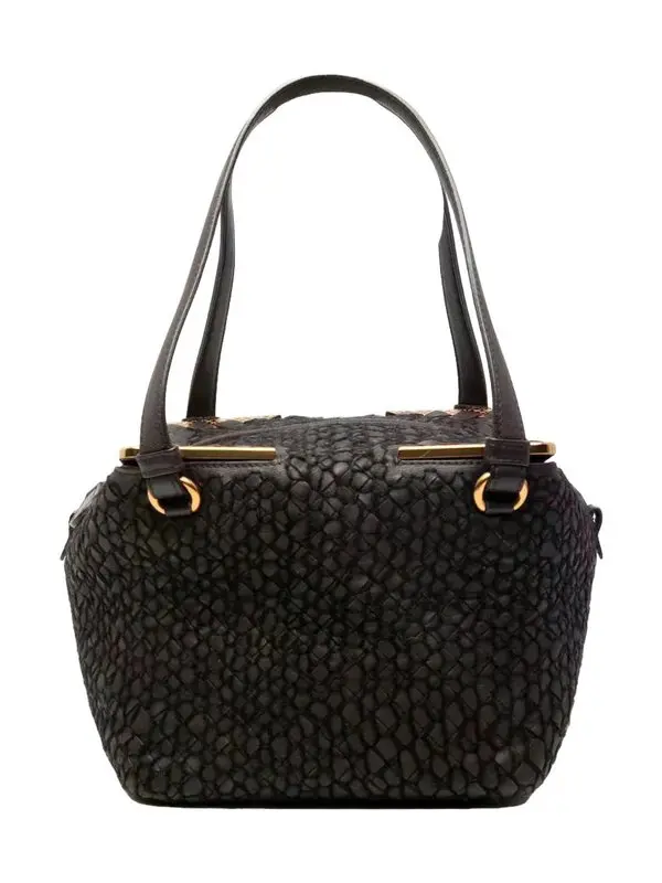 Bottega Veneta Woven Nappa Leather Cube Handbag - Brown