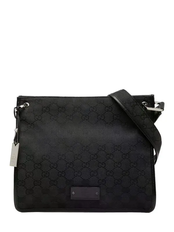 Gucci Gg Canvas Crossbody Bag - Black