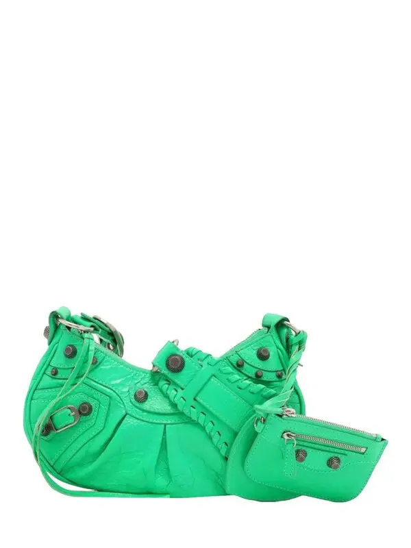 Balenciaga 2022 Lambskin Le Cagole Xs Crossbody Bag - Green