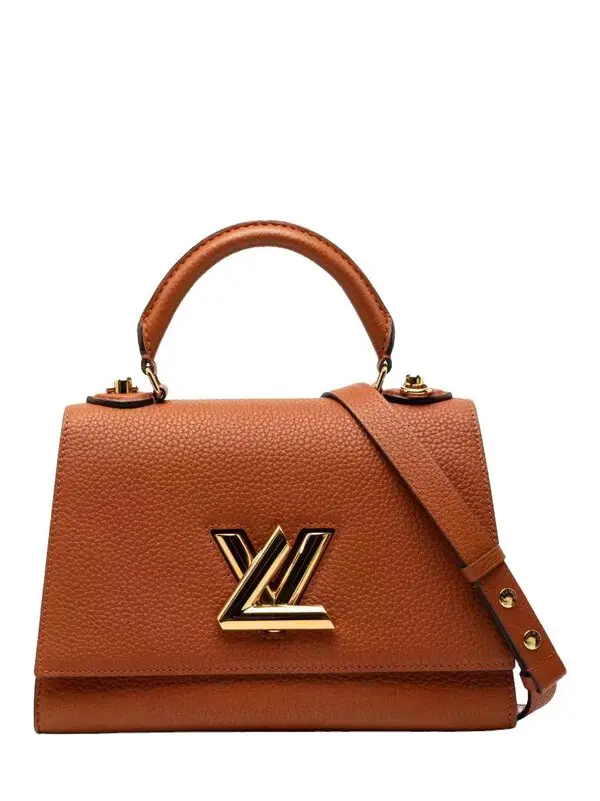 LOUIS VUITTON Taurillon Twist One Handle Pm Satchel - Brown