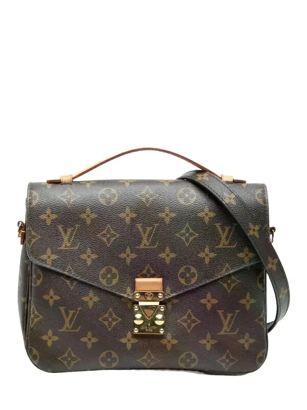 LOUIS VUITTON Monogram Pochette Metis Satchel - Brown