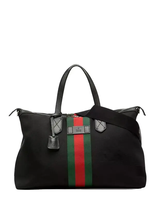 Gucci Techno Canvas Web Travel Bag - Black