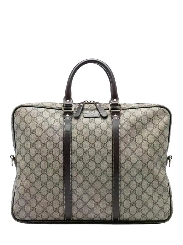 Gucci Gg Supreme Business Bag - Neutrals