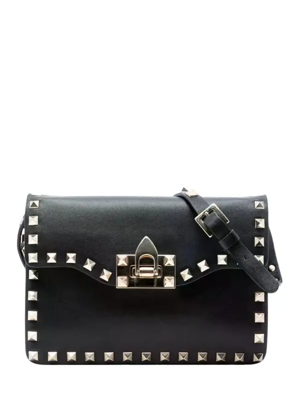Valentino Garavani Rockstud Flap Crossbody Bag - Black