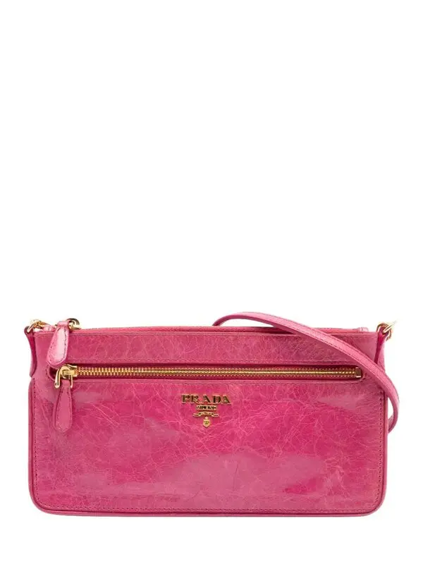 Prada Vitello Shine Crossbody Bag - Pink