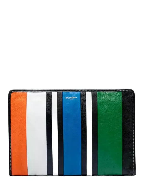 Balenciaga 2017 Lambskin Bazar Clutch Bag - Black