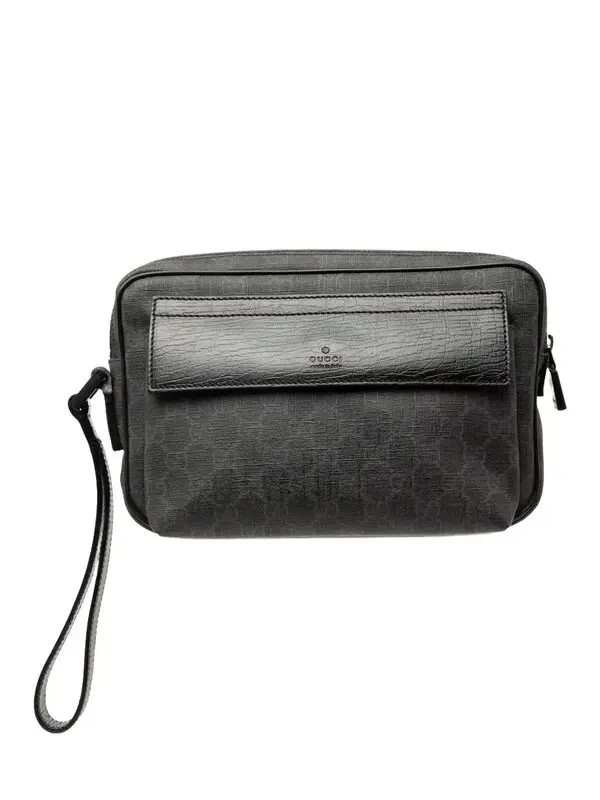 Gucci Gg Supreme Clutch Bag - Black