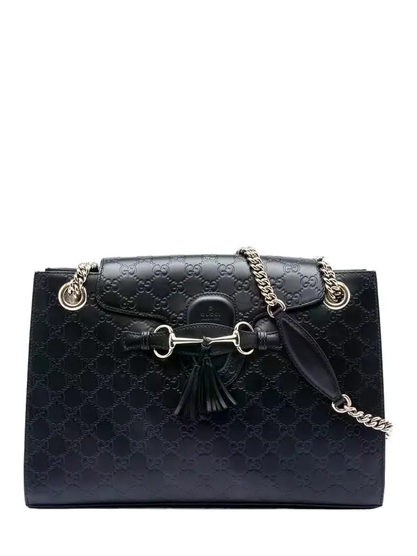 Gucci Large Emily Shoulder Bag - Black