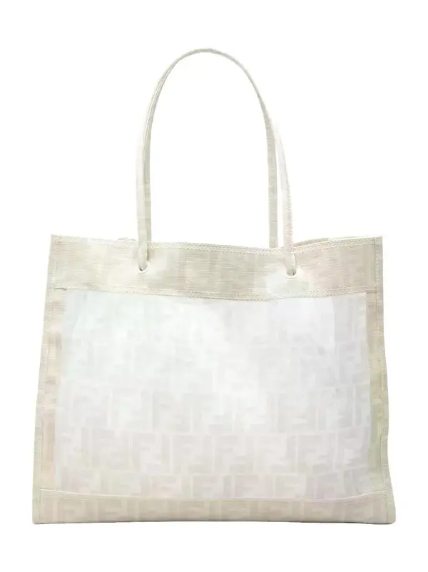 Fendi Zucca Mesh Tote Bag - White