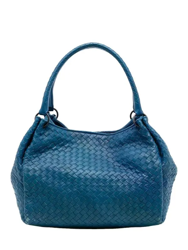 Bottega Veneta Woven Leather Tote Bag - Blue