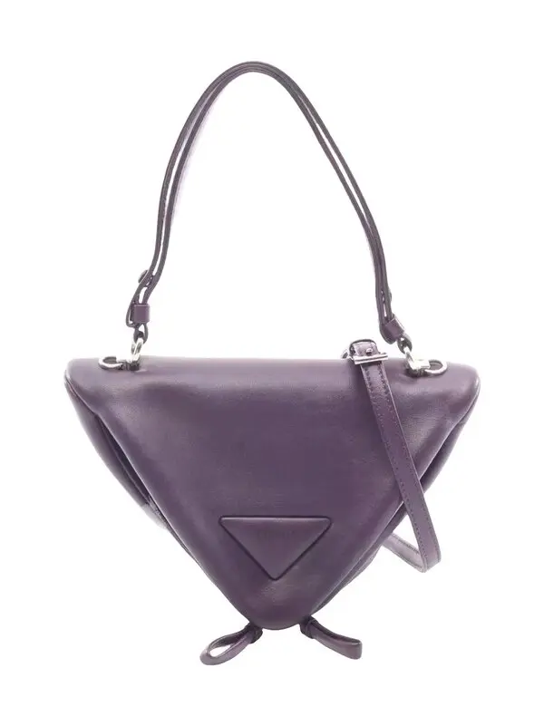 Prada Padded Nappa Triangle Satchel - Purple