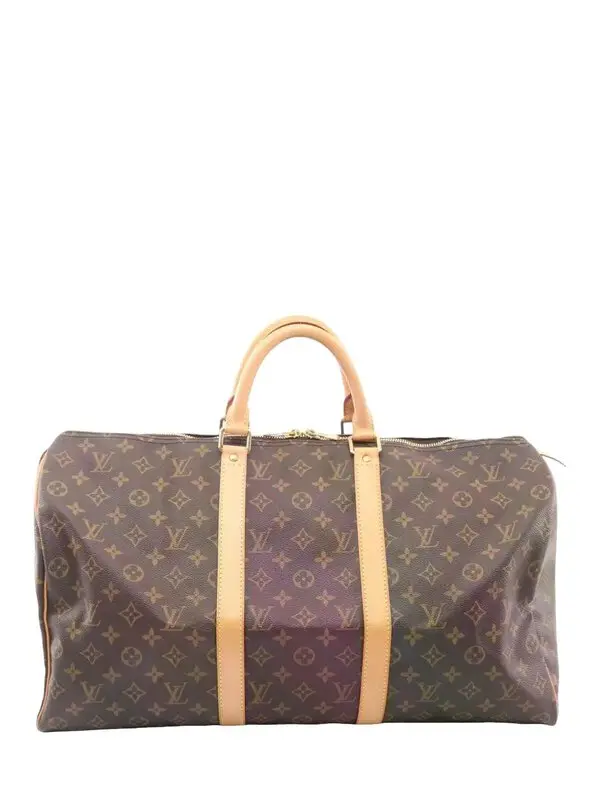 LOUIS VUITTON 2001 Monogram Keepall 50 Travel Bag - Brown