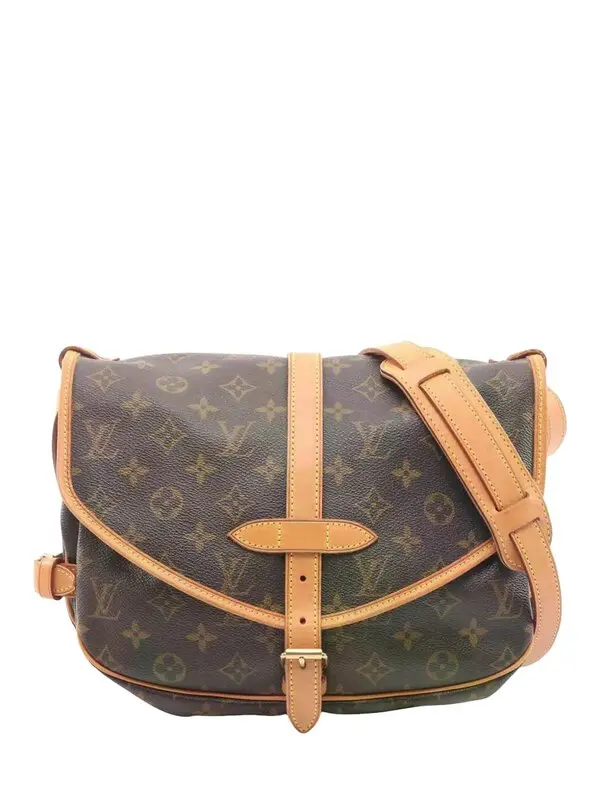 LOUIS VUITTON Monogram Saumur 30 Crossbody Bag - Brown