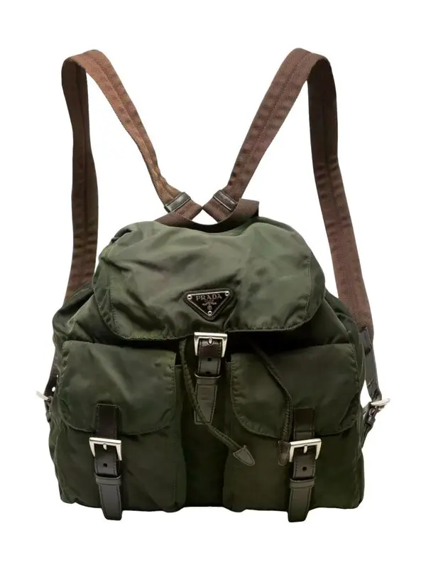 Prada Tessuto Backpack - Brown