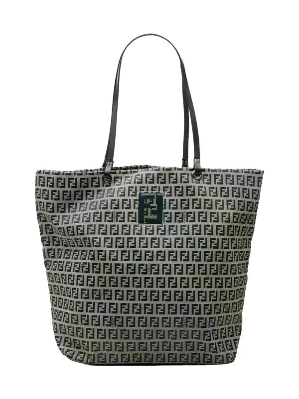 Fendi Zucchino Canvas Tote Bag - Grey