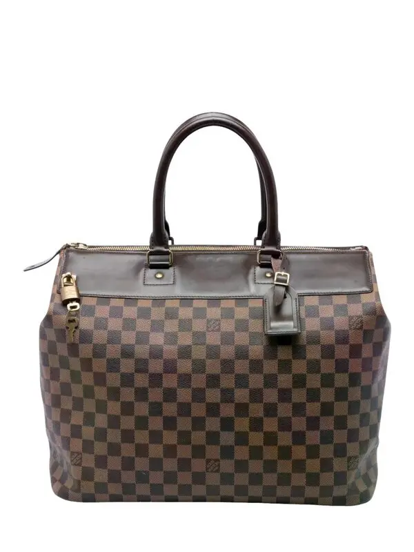 LOUIS VUITTON Damier Ebene Greenwich Pm Travel Bag - Brown