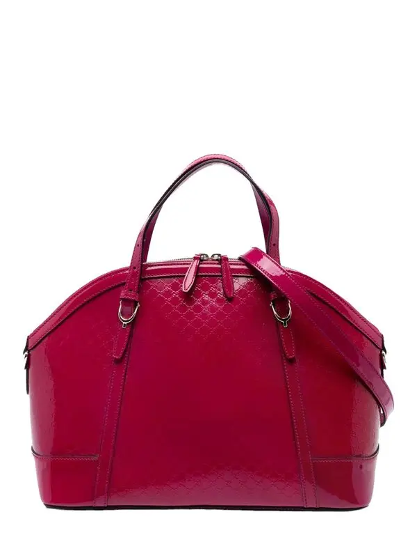 Gucci Patent Leather Microssima Dome Satchel - Pink