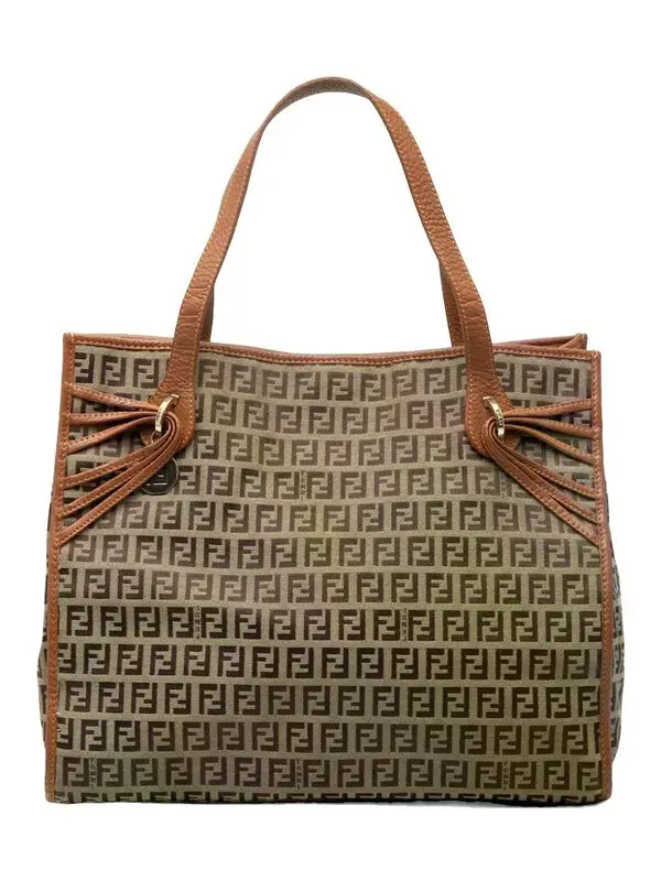 Fendi Zucchino Canvas Tote Bag - Brown