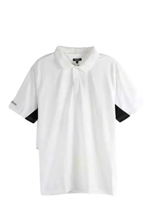 MALBON Evergreen Paneled Performance Pique Polo Shirt - White